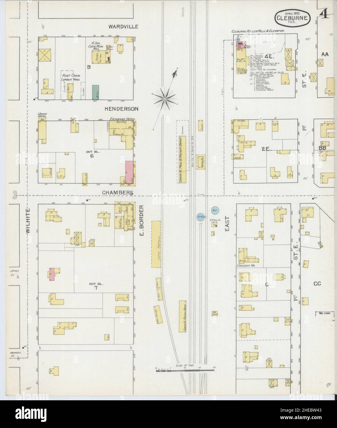 Map of cleburne hi-res stock photography and images - Alamy
