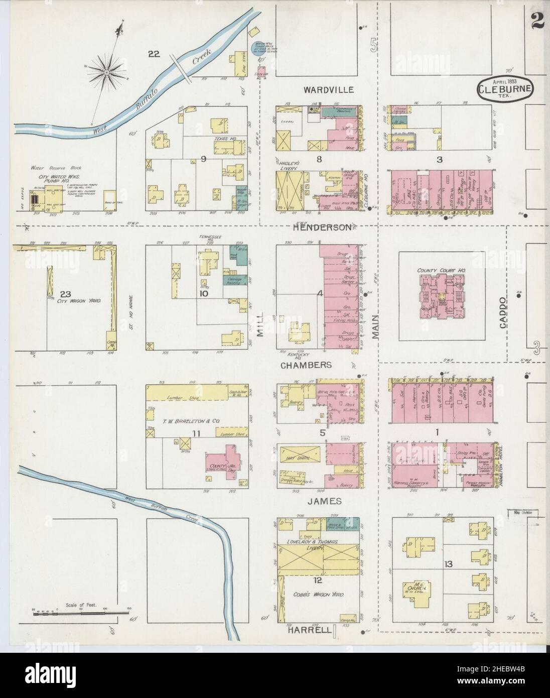 Map of cleburne hi-res stock photography and images - Alamy