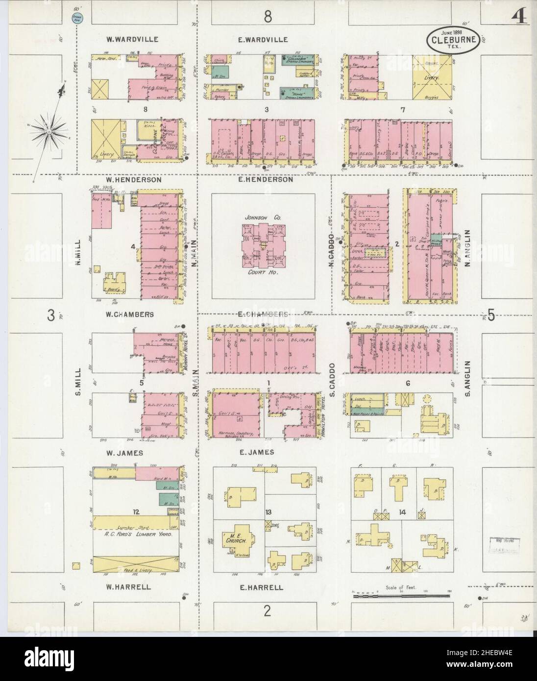 Map of cleburne hi-res stock photography and images - Alamy