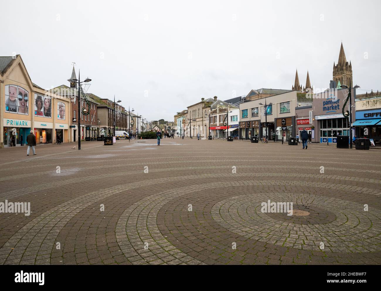 Lemon Quay empty ahead of Jethro's Funeral in Truro. Geoffrey McIntyre ...
