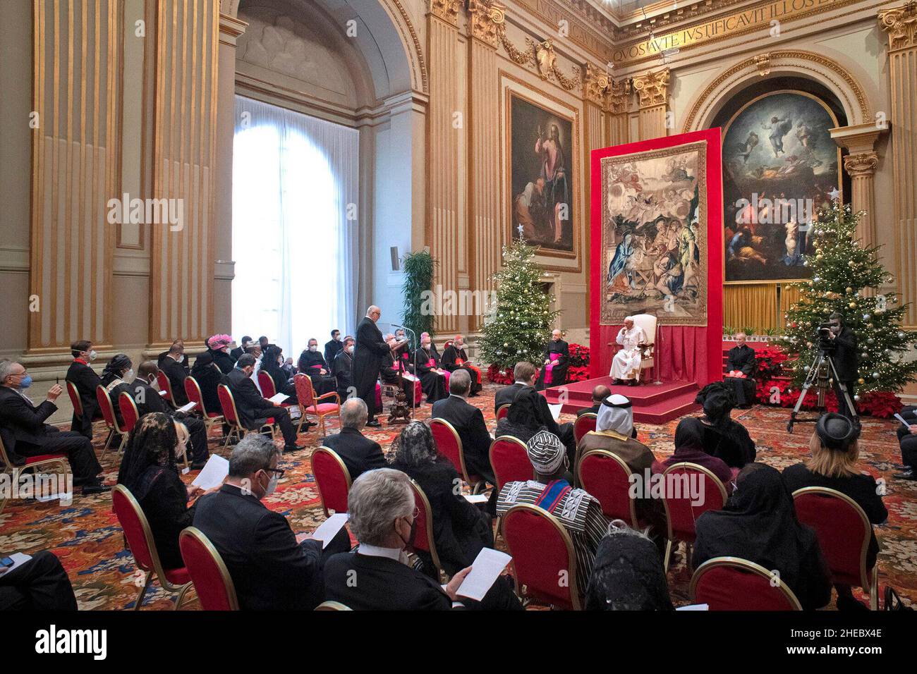 Hall of the blessing vatican apostolic palace hi-res stock photography ...