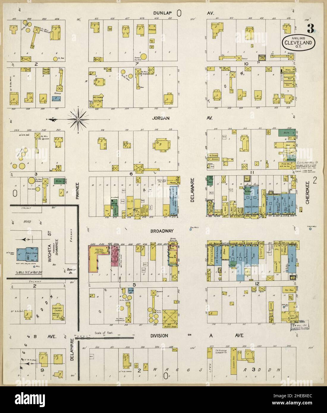 Map of cleveland oklahoma hi-res stock photography and images - Alamy