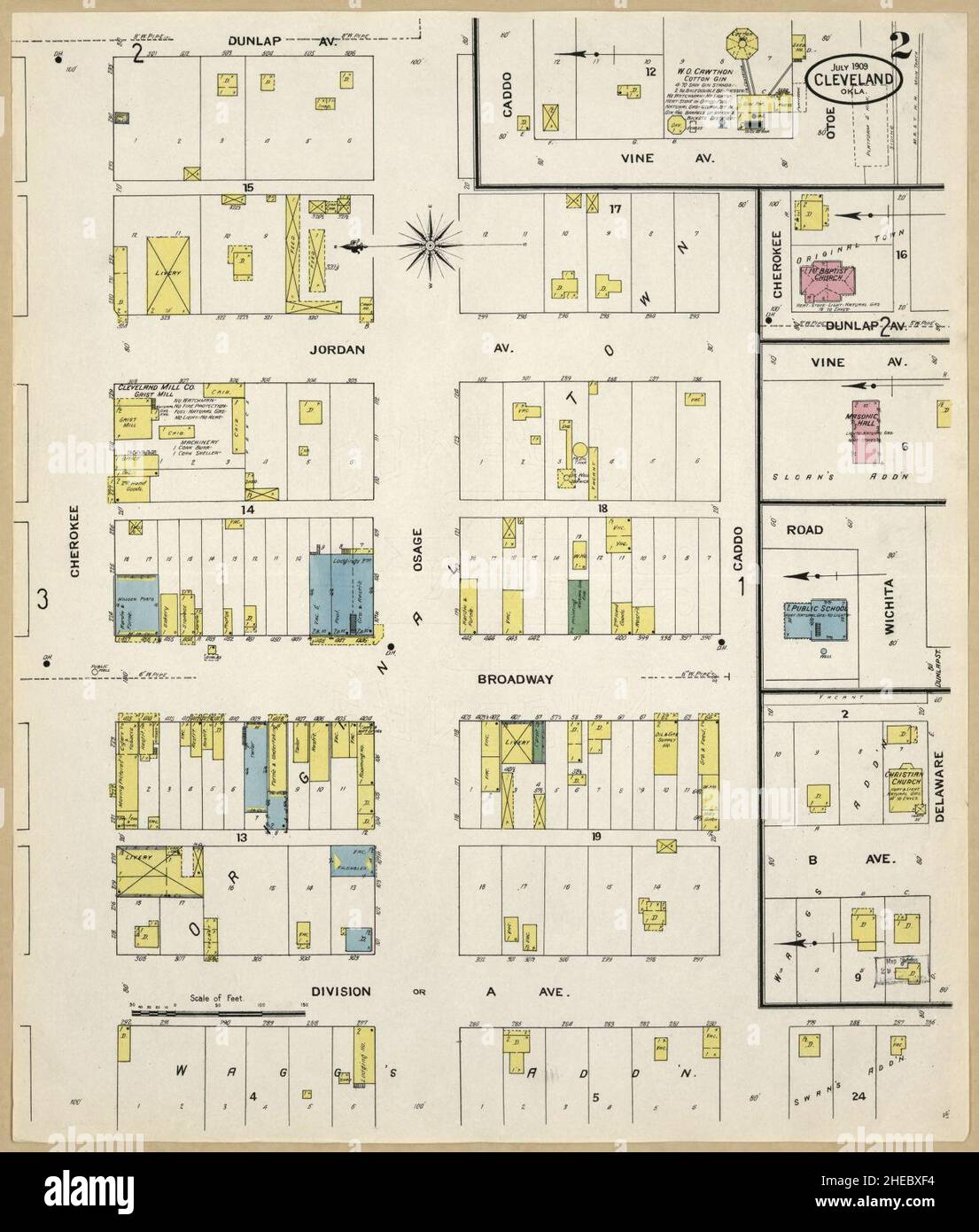 Map of cleveland oklahoma hi-res stock photography and images - Alamy