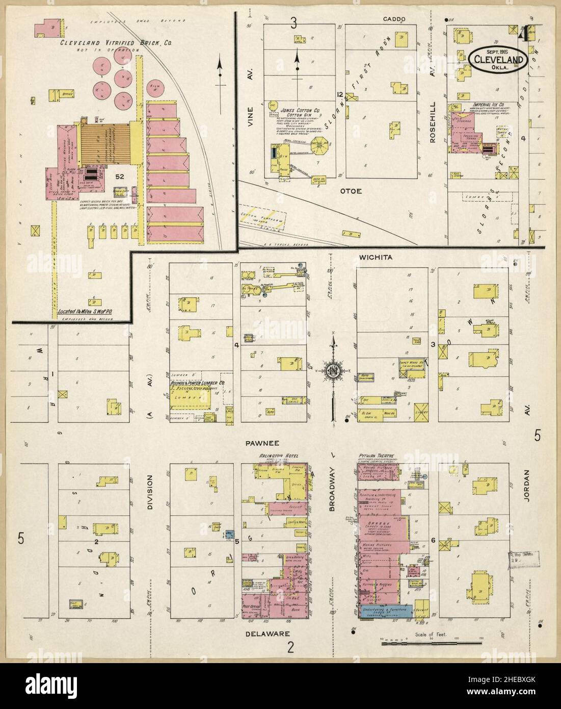 Map of cleveland oklahoma hi-res stock photography and images - Alamy
