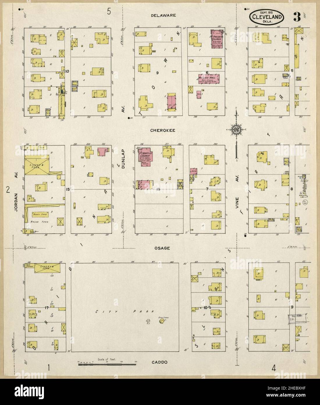 Map of cleveland oklahoma hi-res stock photography and images - Alamy