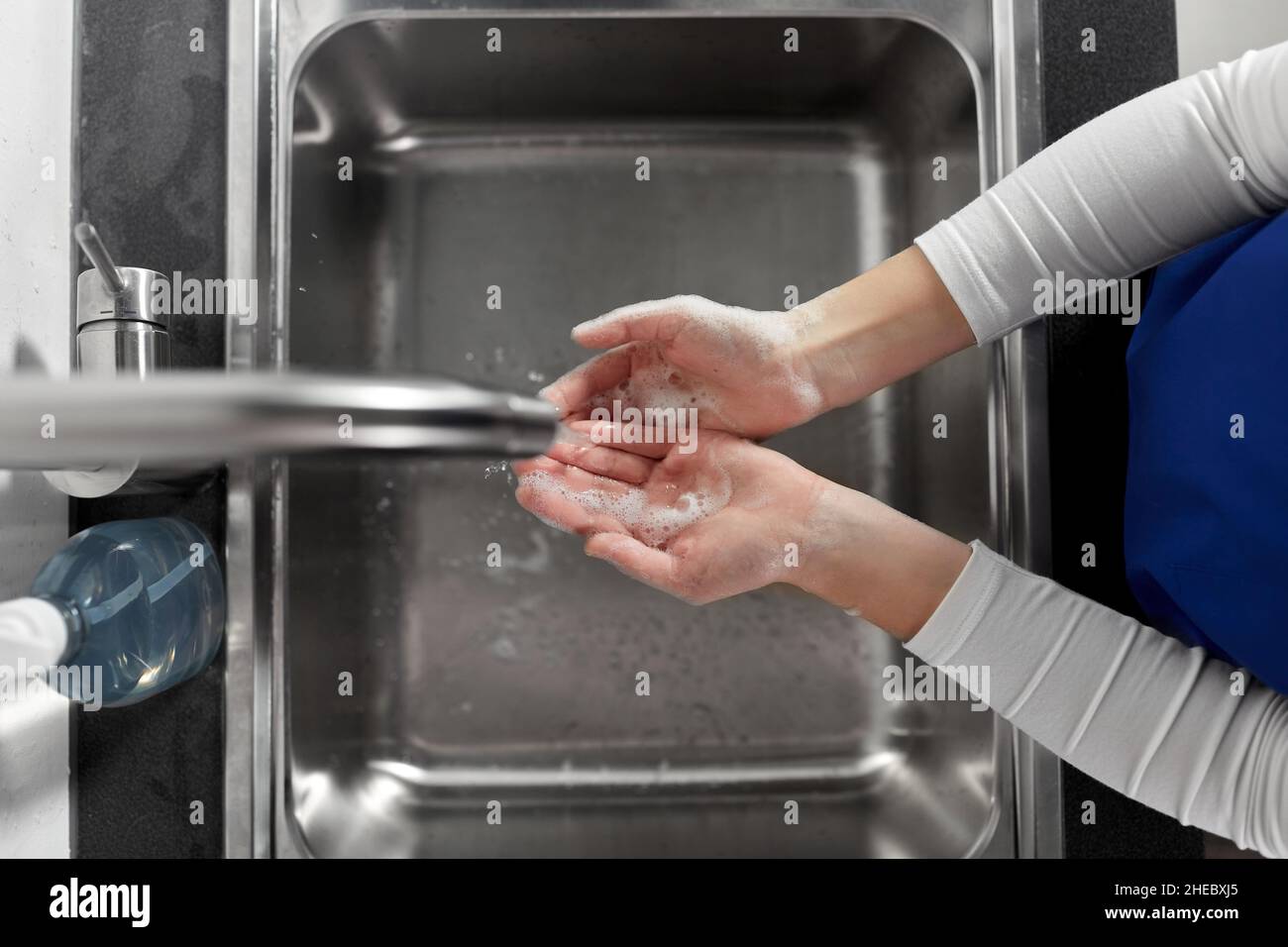 Hand washing hospital nurse hand wash hi-res stock photography and ...