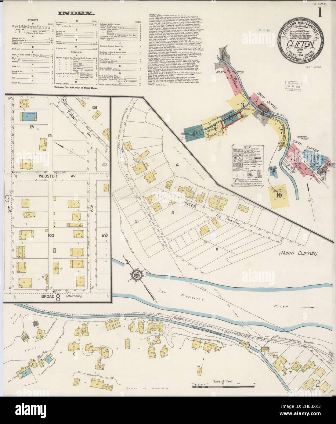 Greenlee county map hi-res stock photography and images - Alamy