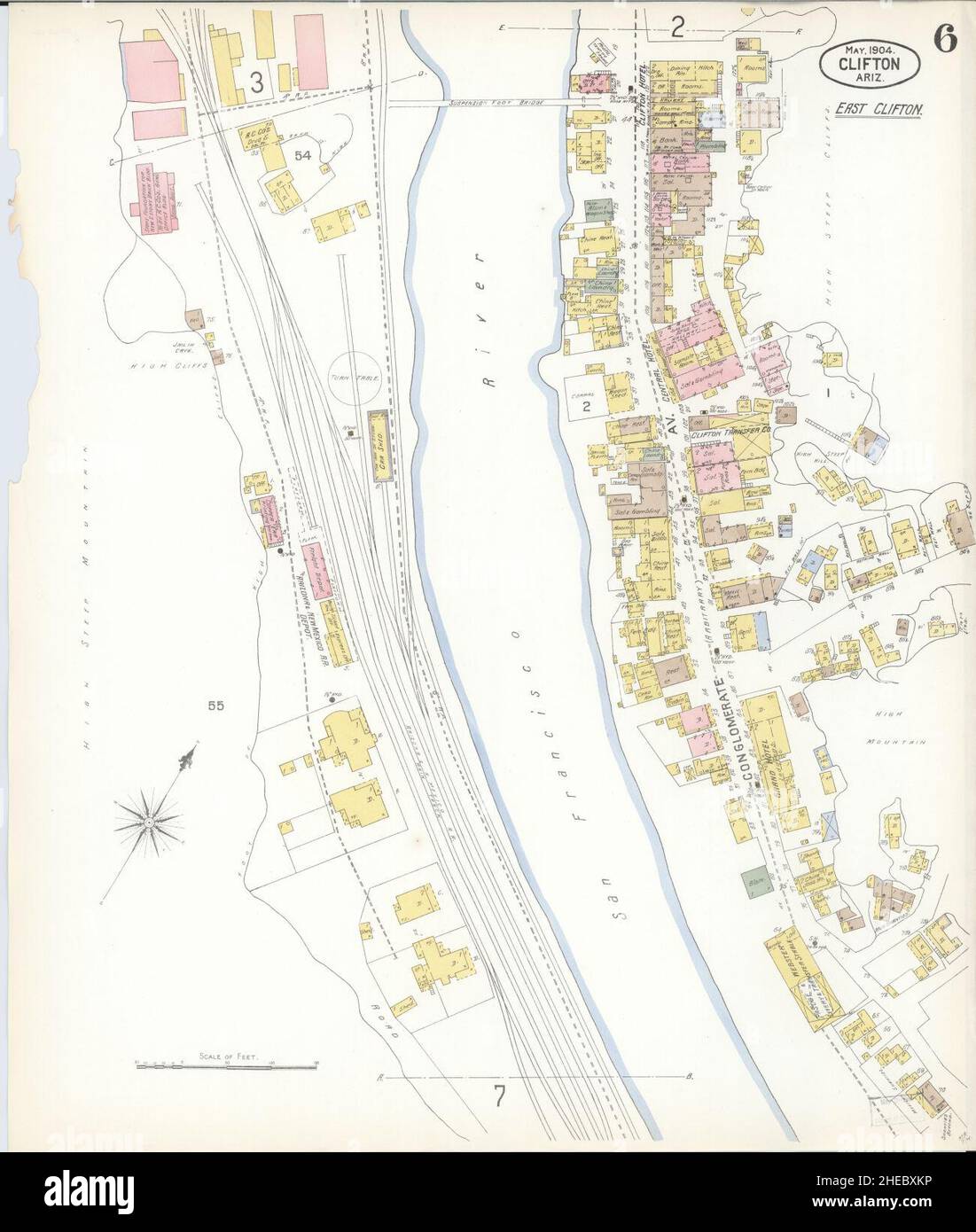 Greenlee county map hi-res stock photography and images - Alamy