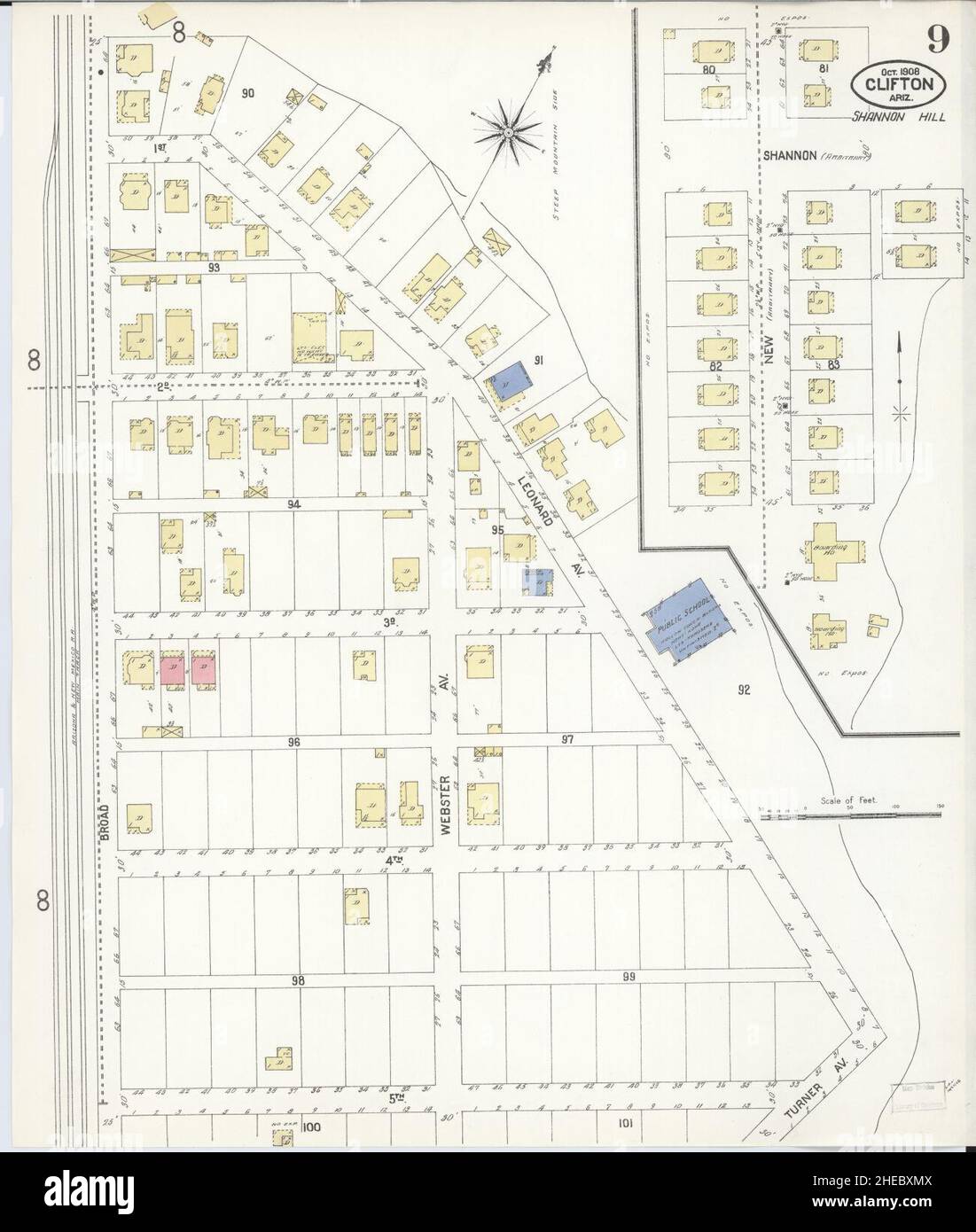 Greenlee county map hi-res stock photography and images - Alamy