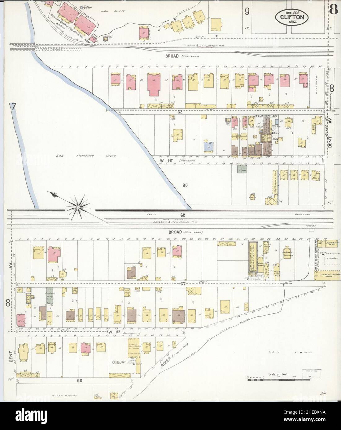 Greenlee county map hi-res stock photography and images - Alamy