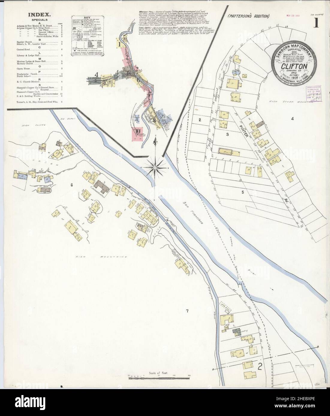 Greenlee county map hi-res stock photography and images - Alamy