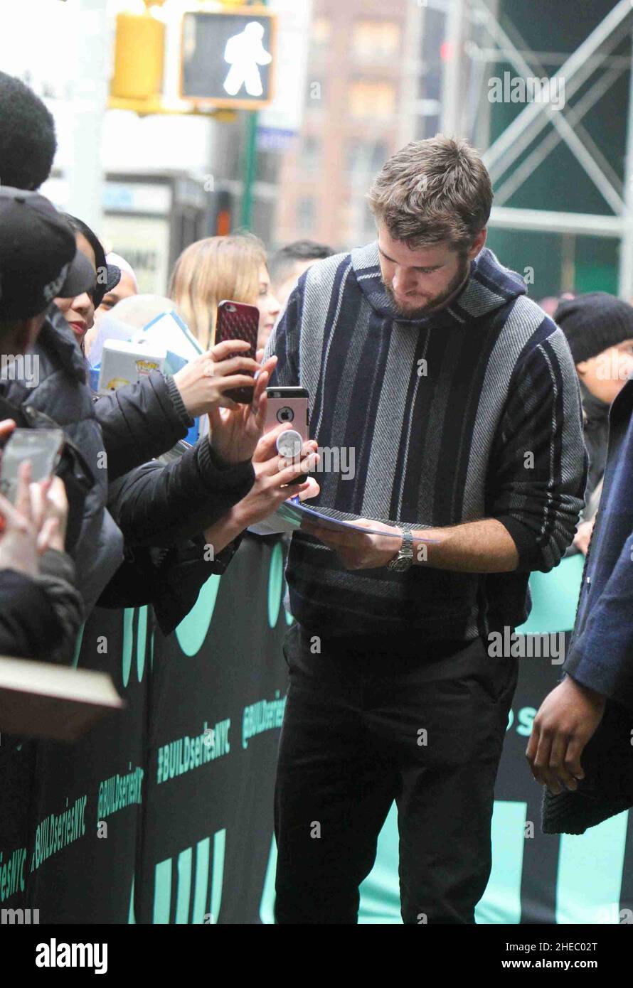 New York - NY - 20190208 Liam Hemsworth was seen promoting his new film ...