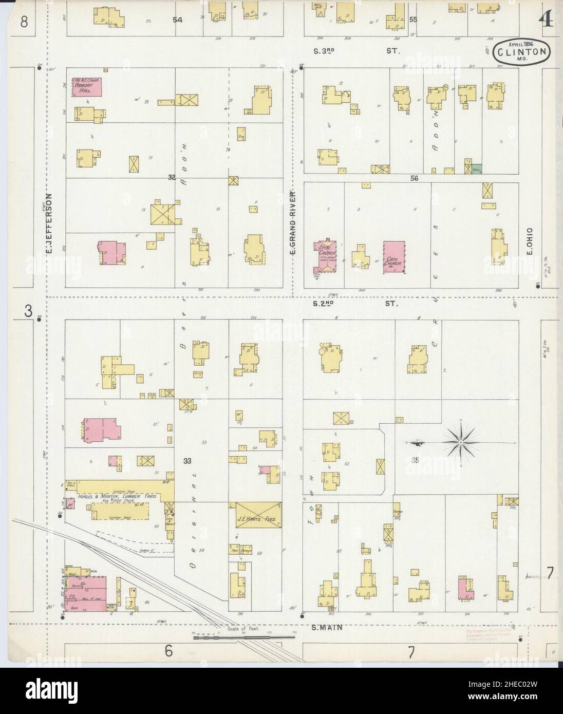 Map of clinton missouri hi-res stock photography and images - Alamy