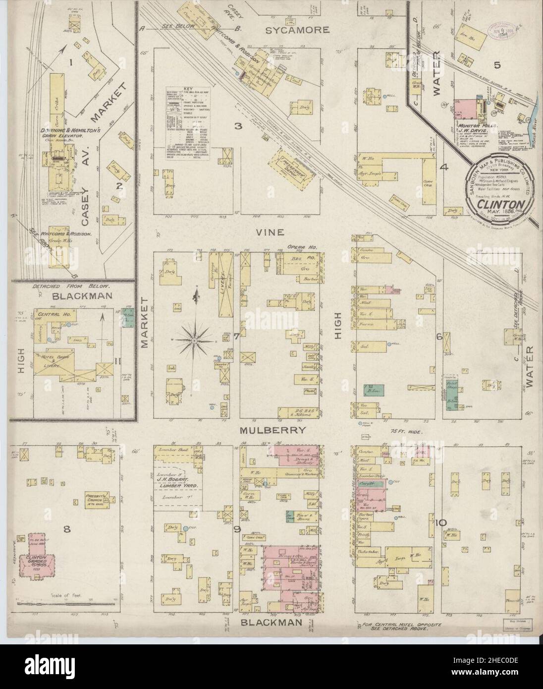 Vermillion county map hi-res stock photography and images - Alamy