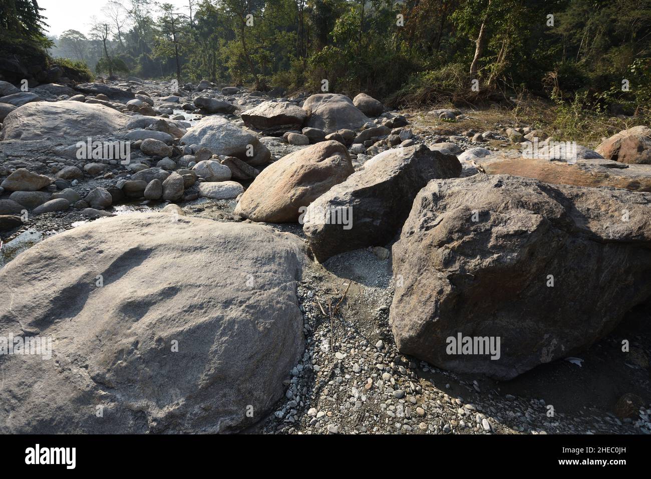 Riverbed Neora in Kalimpong district. West Bengal, India Stock Photo ...