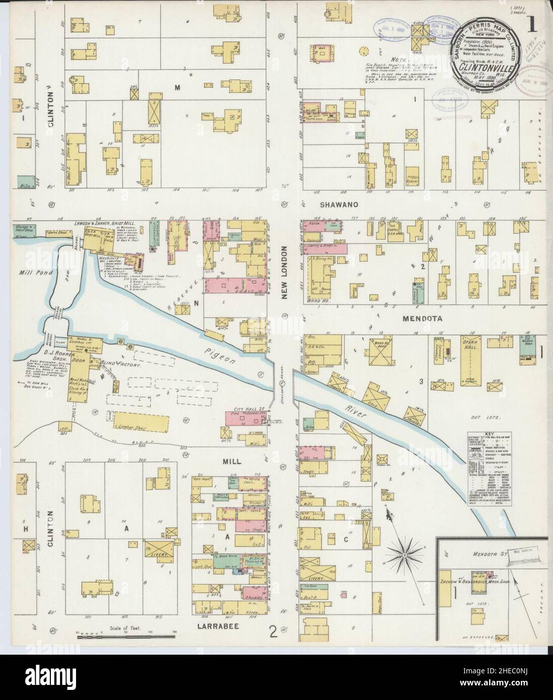 Map of clintonville wisconsin hi-res stock photography and images - Alamy
