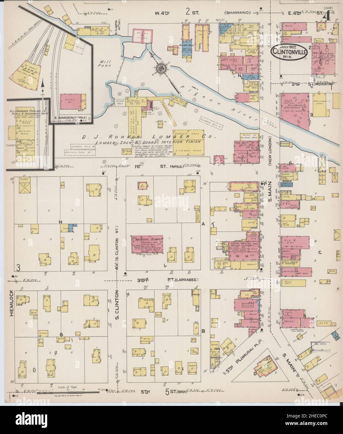 Map of clintonville wisconsin hi-res stock photography and images - Alamy