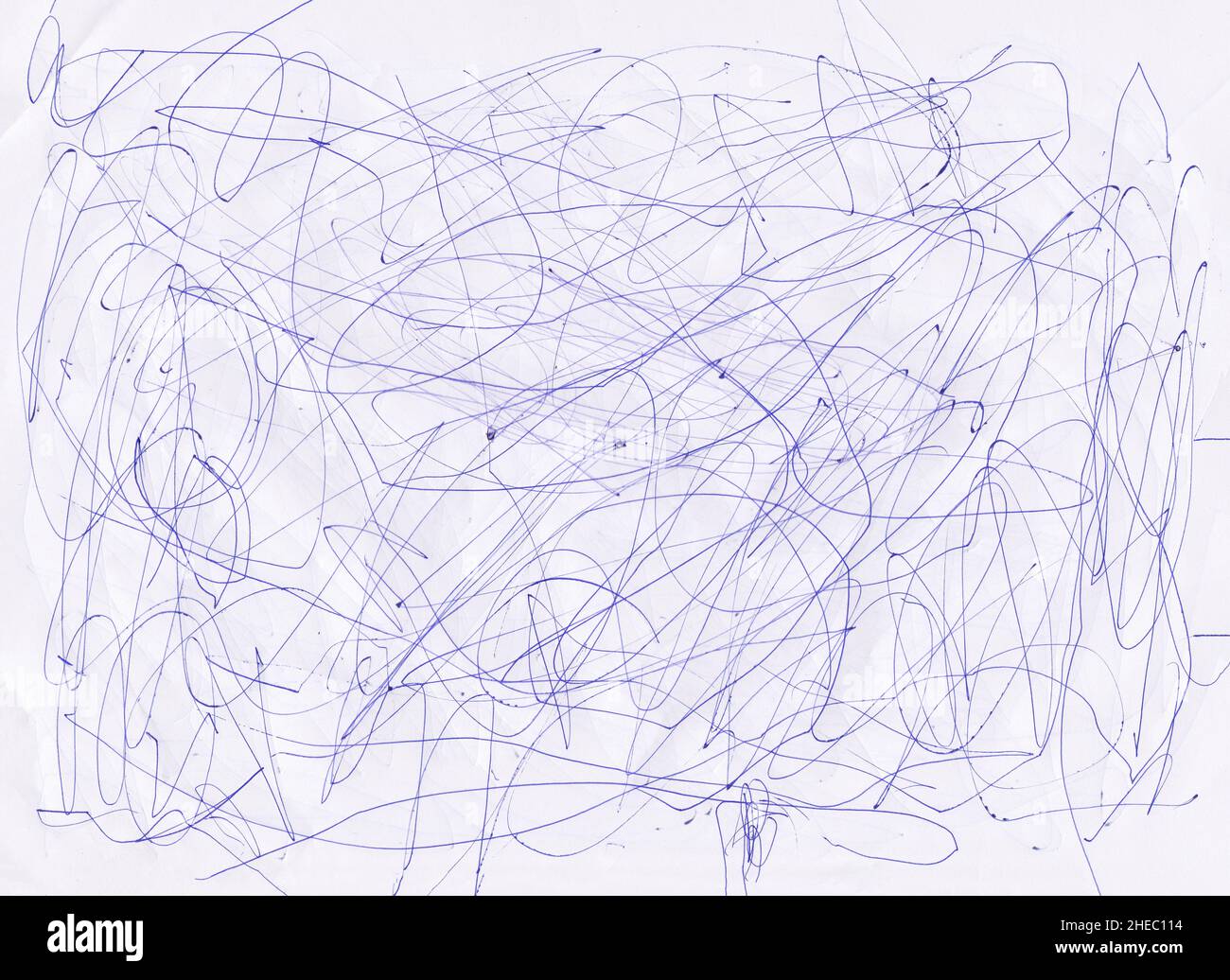 White paper with blur doodle pattern of blue pen background for design ...