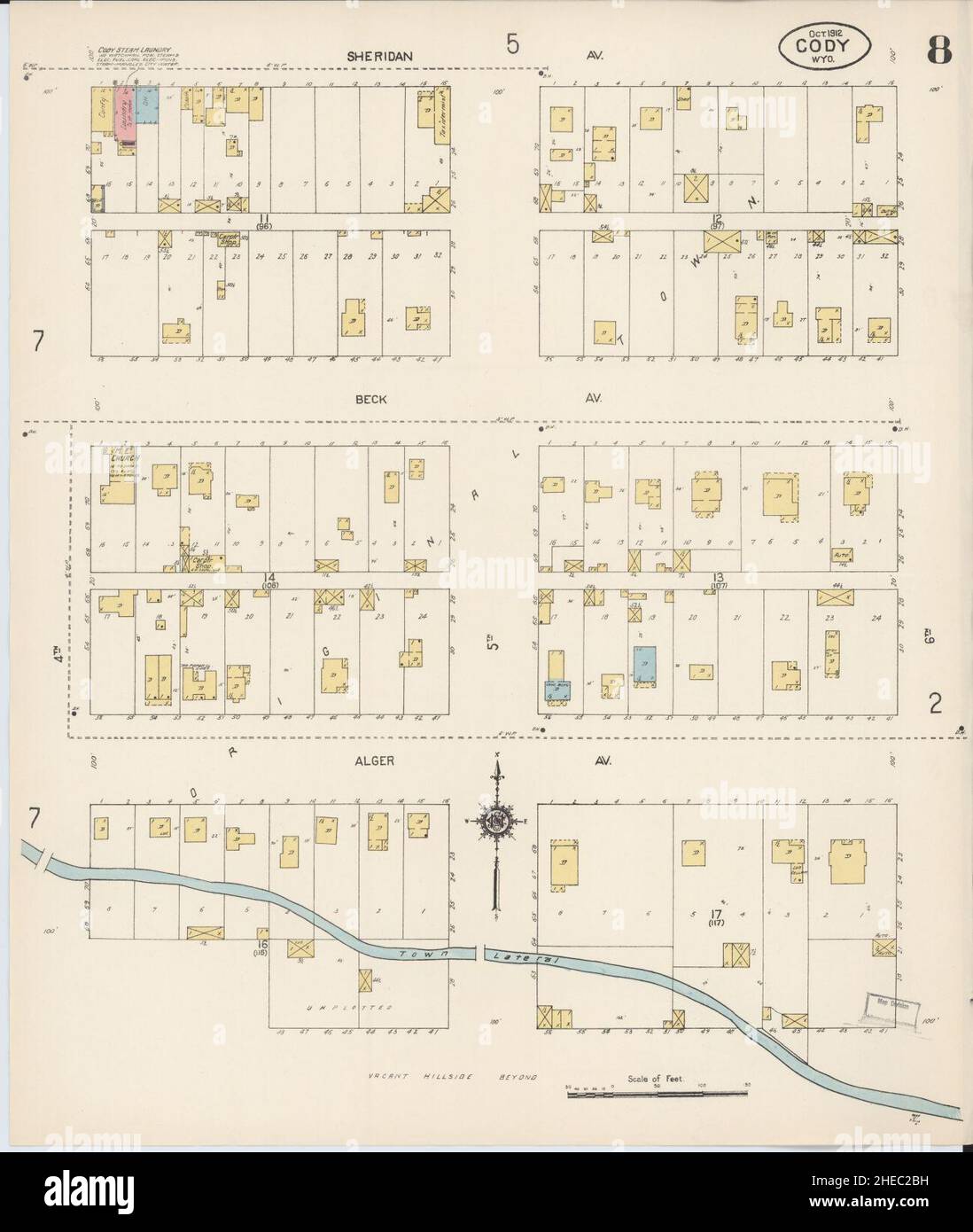 Map of cody wyoming hi-res stock photography and images - Alamy