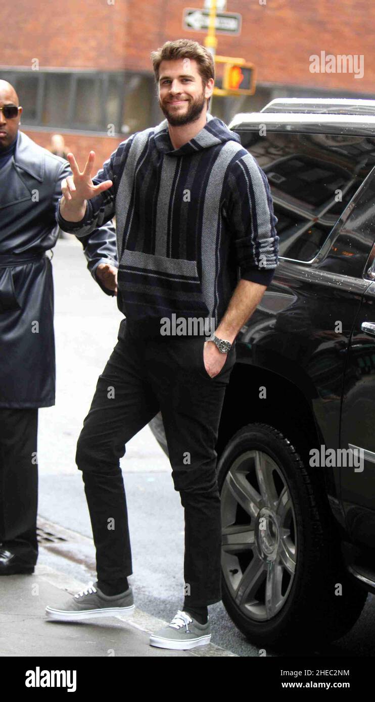 New York - NY - 20190208 Liam Hemsworth was seen promoting his new film ...