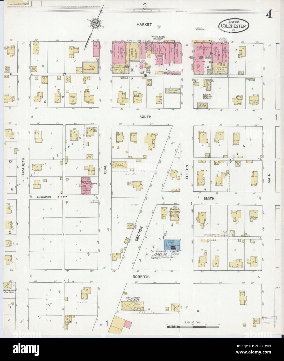 Colchester illinois map hi-res stock photography and images - Alamy