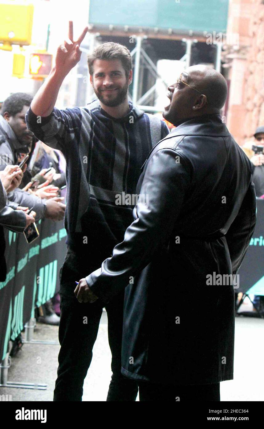 New York - NY - 20190208 Liam Hemsworth was seen promoting his new film ...