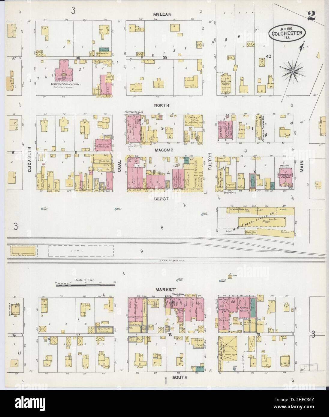 Colchester illinois map hi-res stock photography and images - Alamy