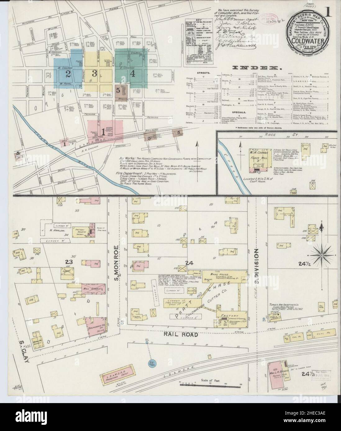 Coldwater michigan map hi-res stock photography and images - Alamy