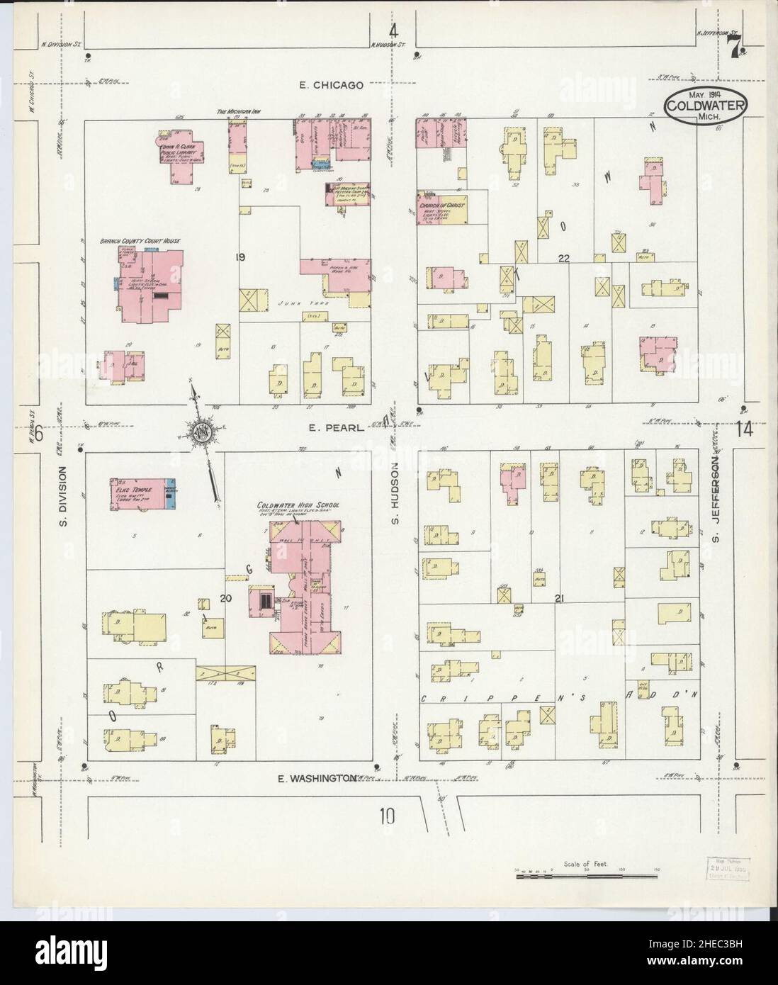 Coldwater michigan map hi-res stock photography and images - Alamy