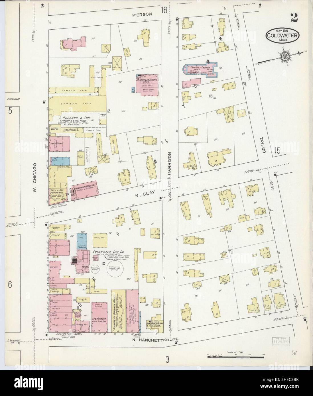 Coldwater michigan map hi-res stock photography and images - Alamy