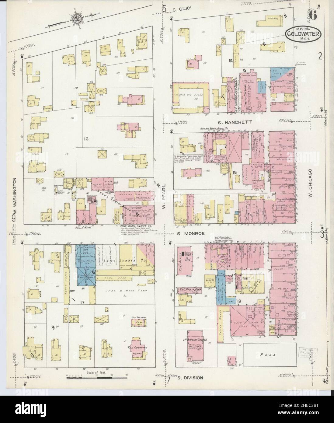 Coldwater michigan map hi-res stock photography and images - Alamy