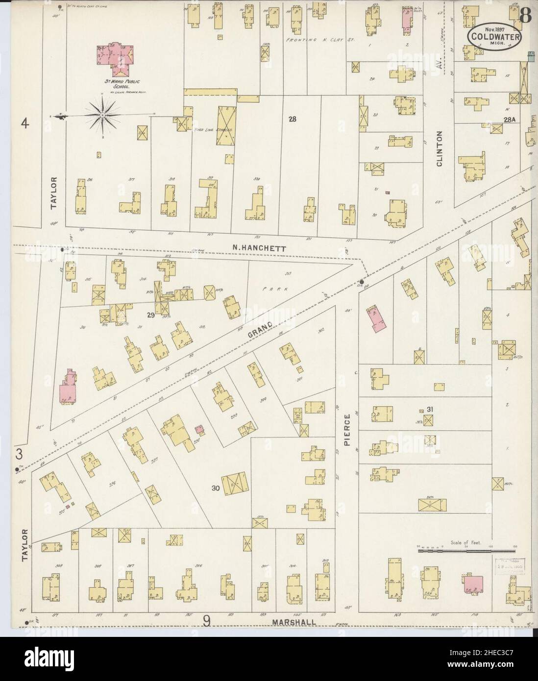 Coldwater michigan map hi-res stock photography and images - Alamy