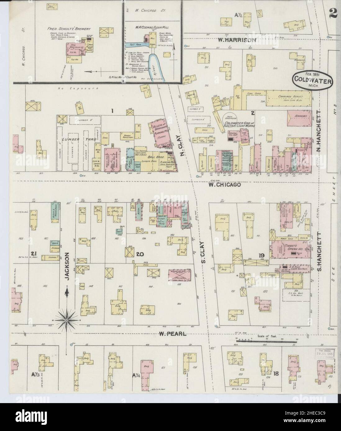 Coldwater michigan map hi-res stock photography and images - Alamy