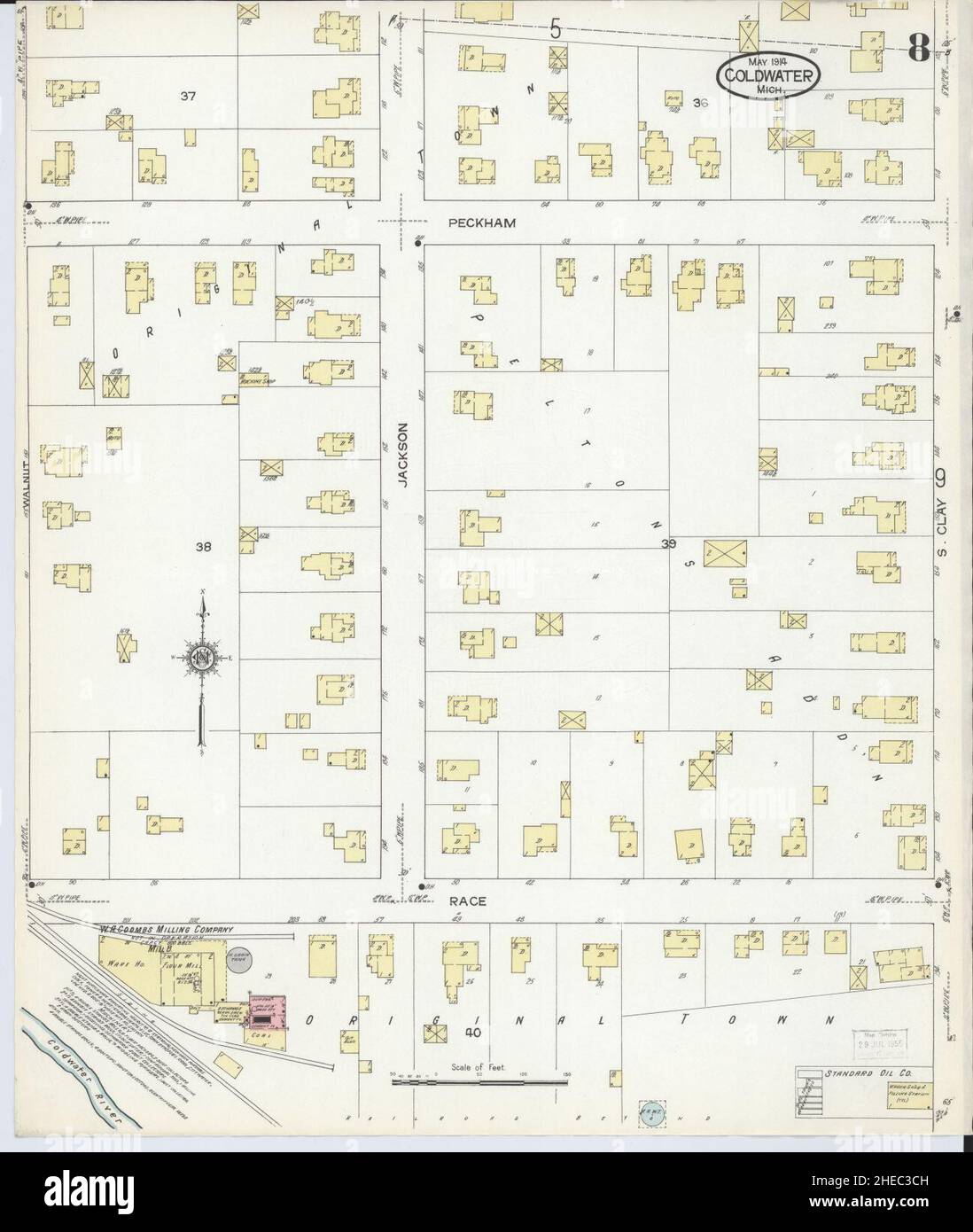 Coldwater michigan map hi-res stock photography and images - Alamy