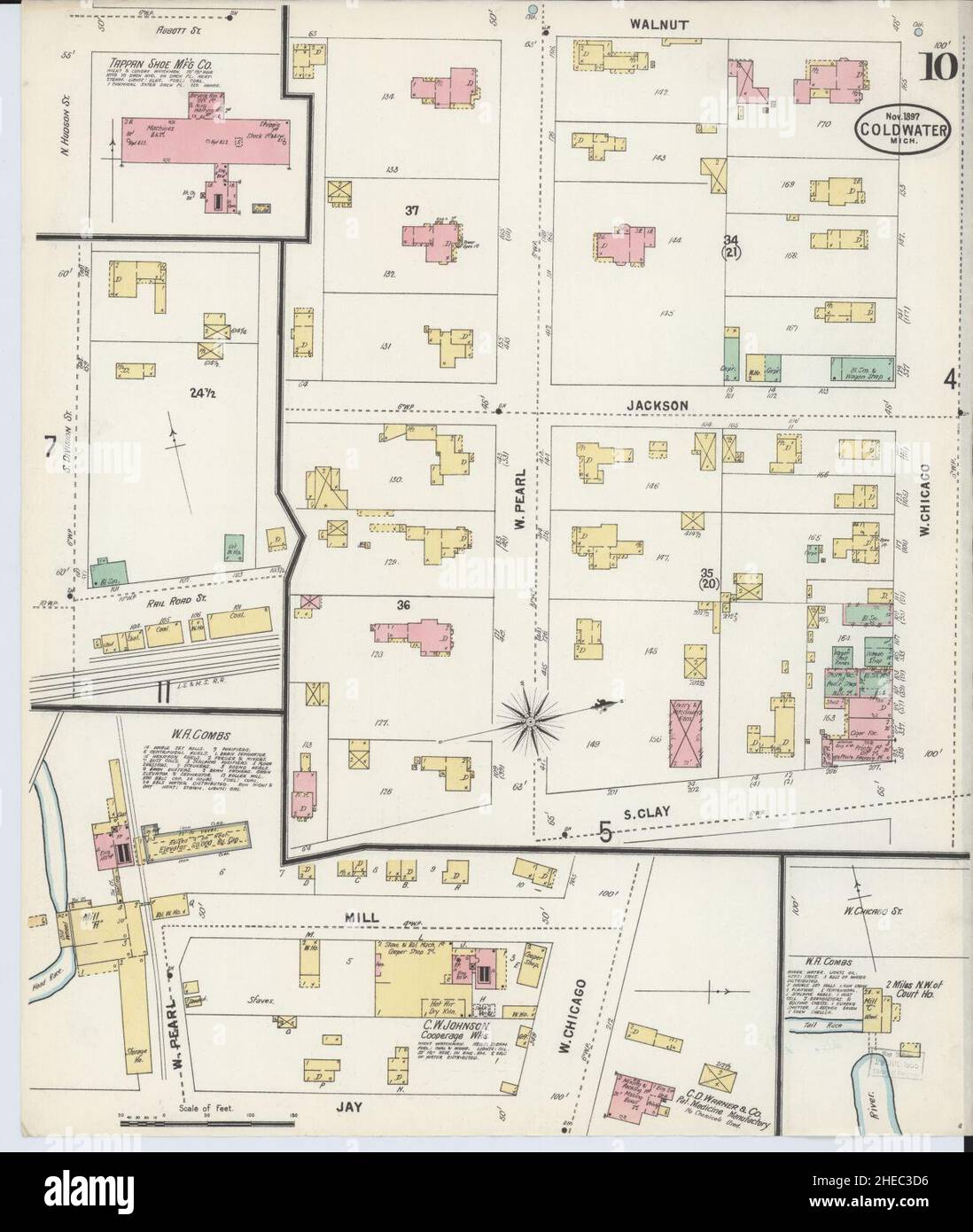 Coldwater michigan map hi-res stock photography and images - Alamy