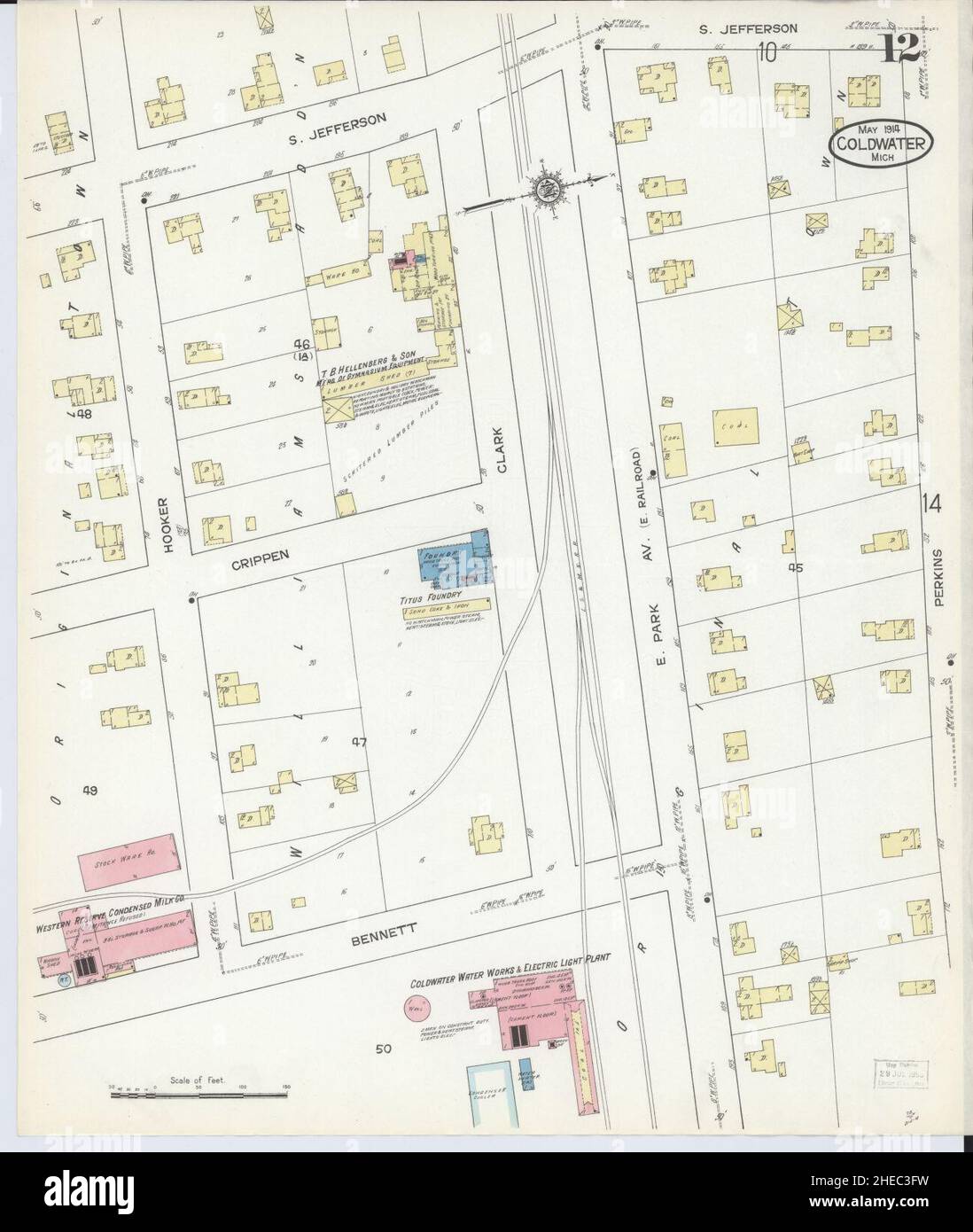 Coldwater michigan map hi-res stock photography and images - Alamy