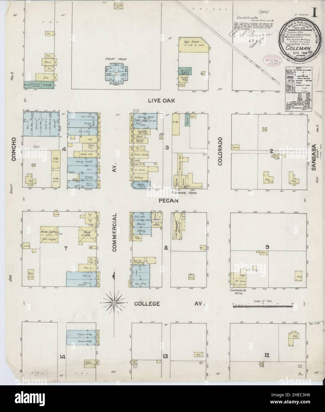 Map of coleman hi-res stock photography and images - Alamy