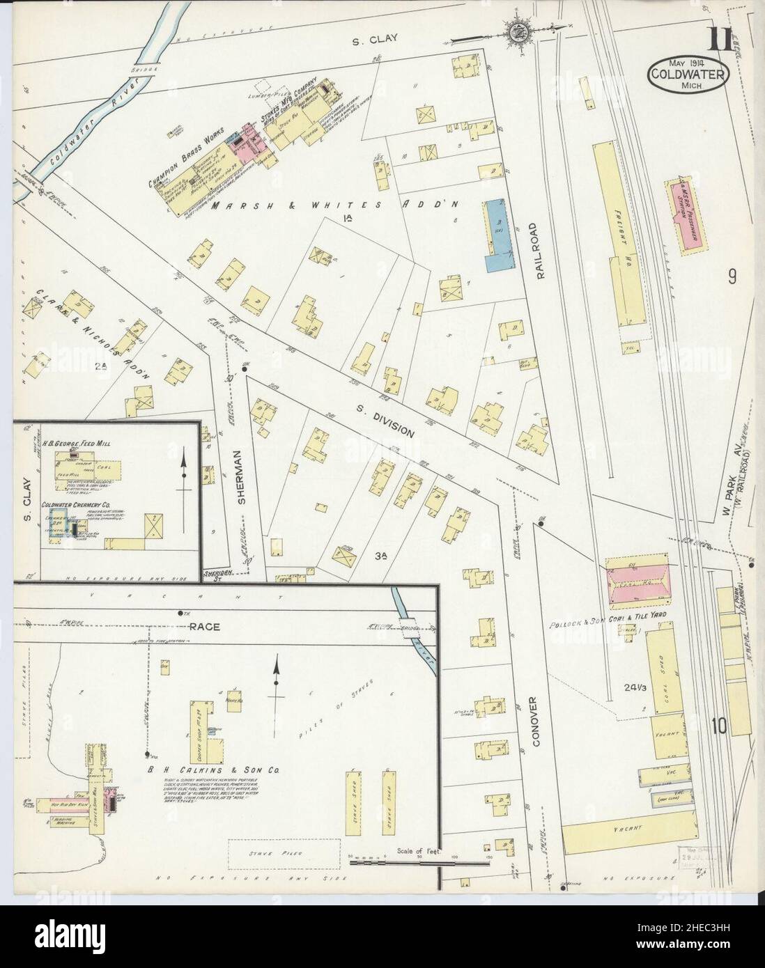 Coldwater michigan map hi-res stock photography and images - Alamy