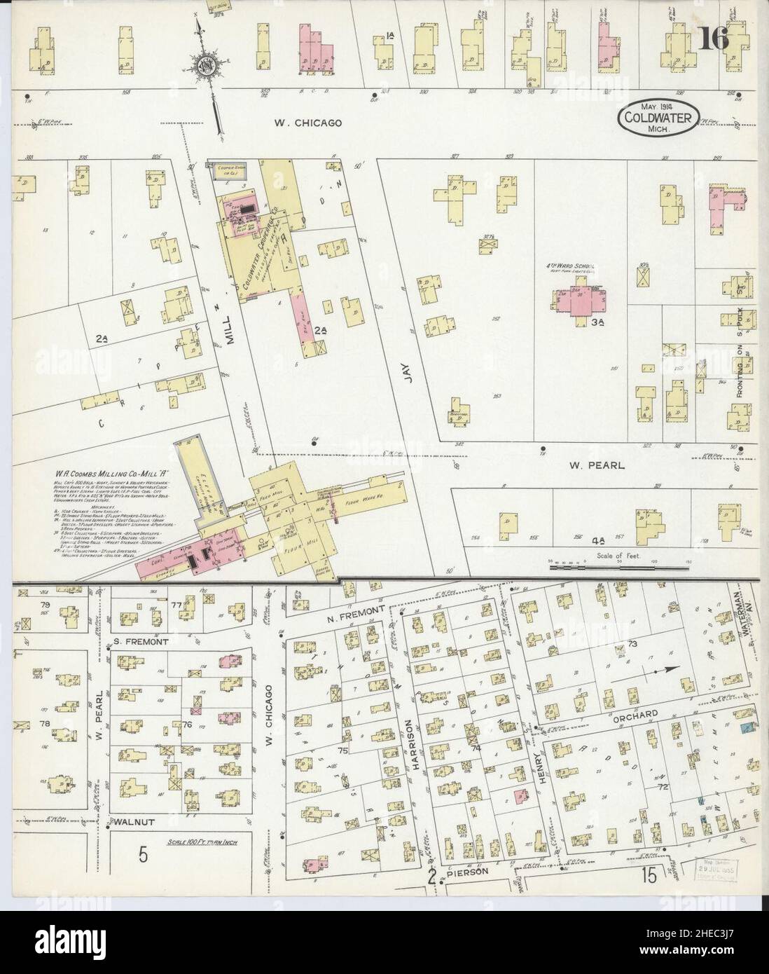 Coldwater michigan map hi-res stock photography and images - Alamy