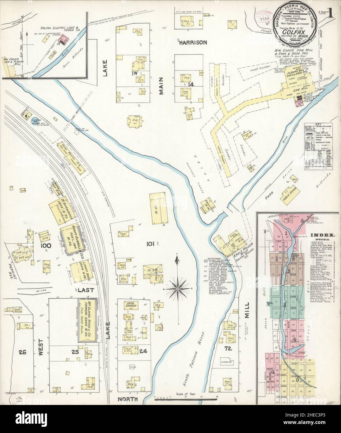 Colfax washington map hi-res stock photography and images - Alamy