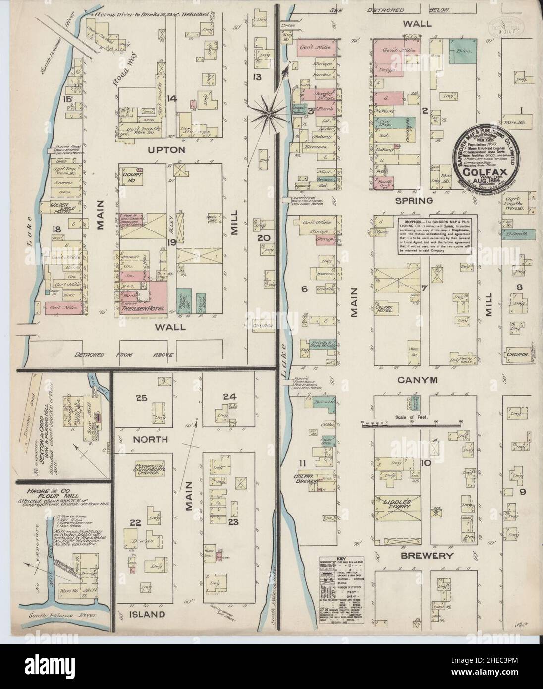 Map of colfax washington hi-res stock photography and images - Alamy
