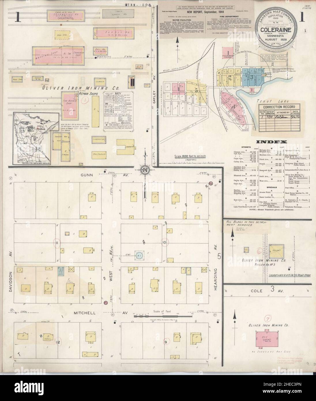 Sanborn Fire Insurance Map from Coleraine, Itasca County, Minnesota ...