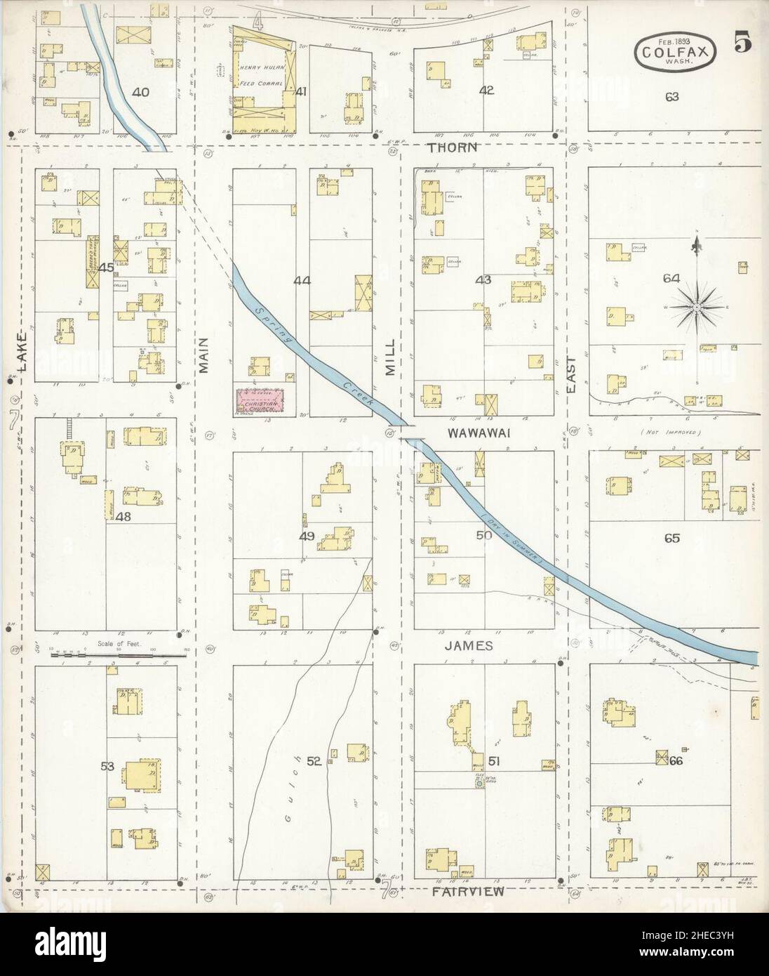 Map of colfax washington hi-res stock photography and images - Alamy