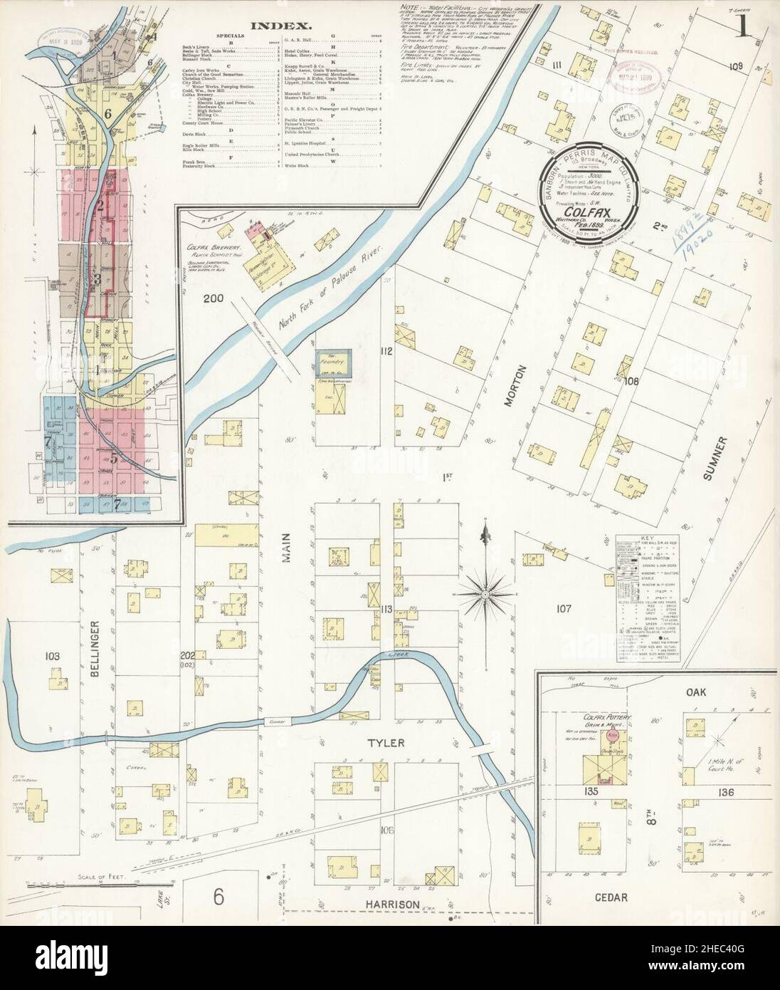 Colfax washington map hi-res stock photography and images - Alamy