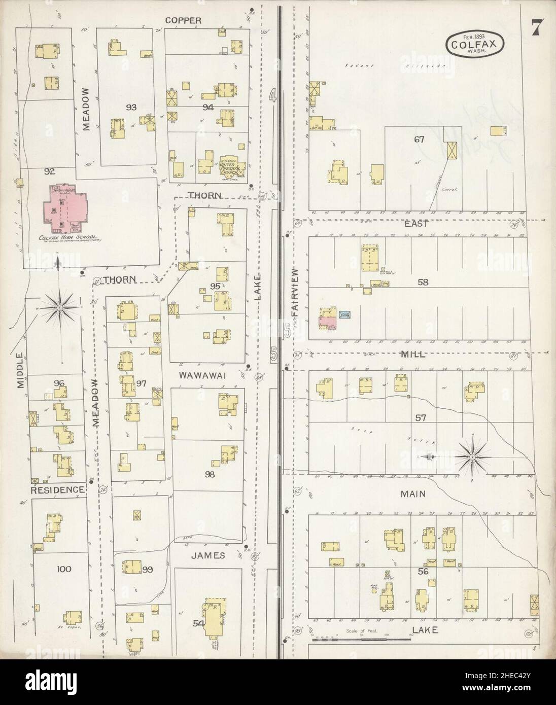 Colfax washington map hi-res stock photography and images - Alamy