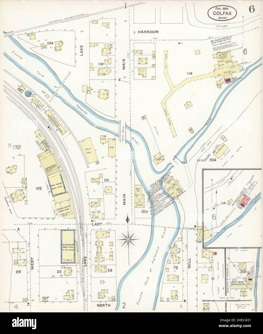 Colfax washington map hi-res stock photography and images - Alamy