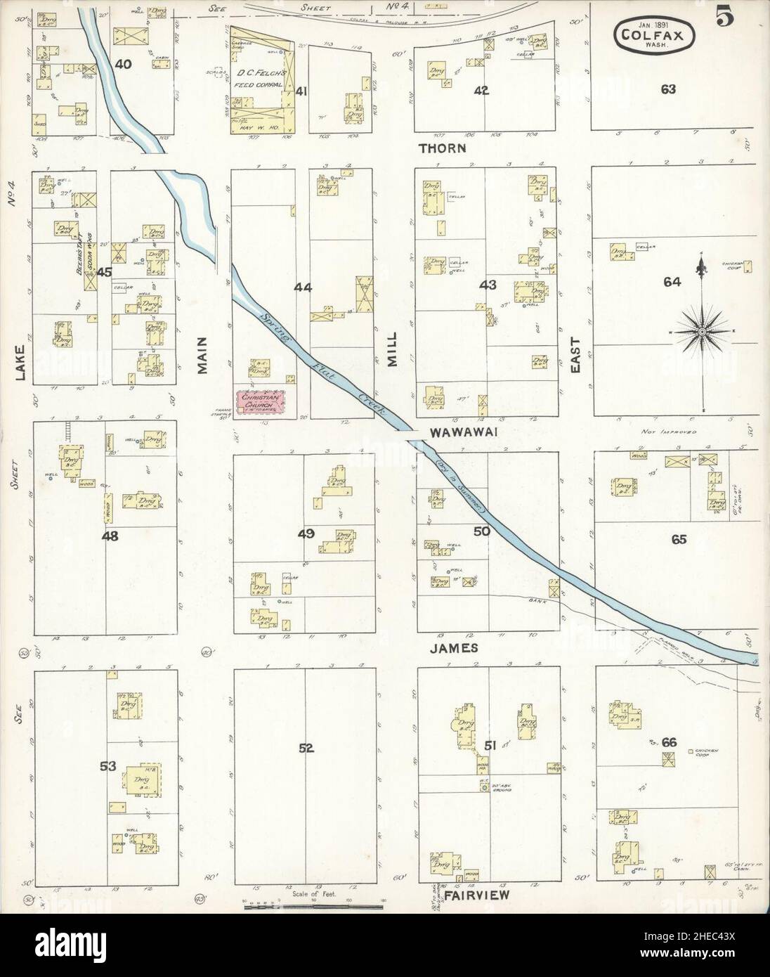 Colfax washington map hi-res stock photography and images - Alamy