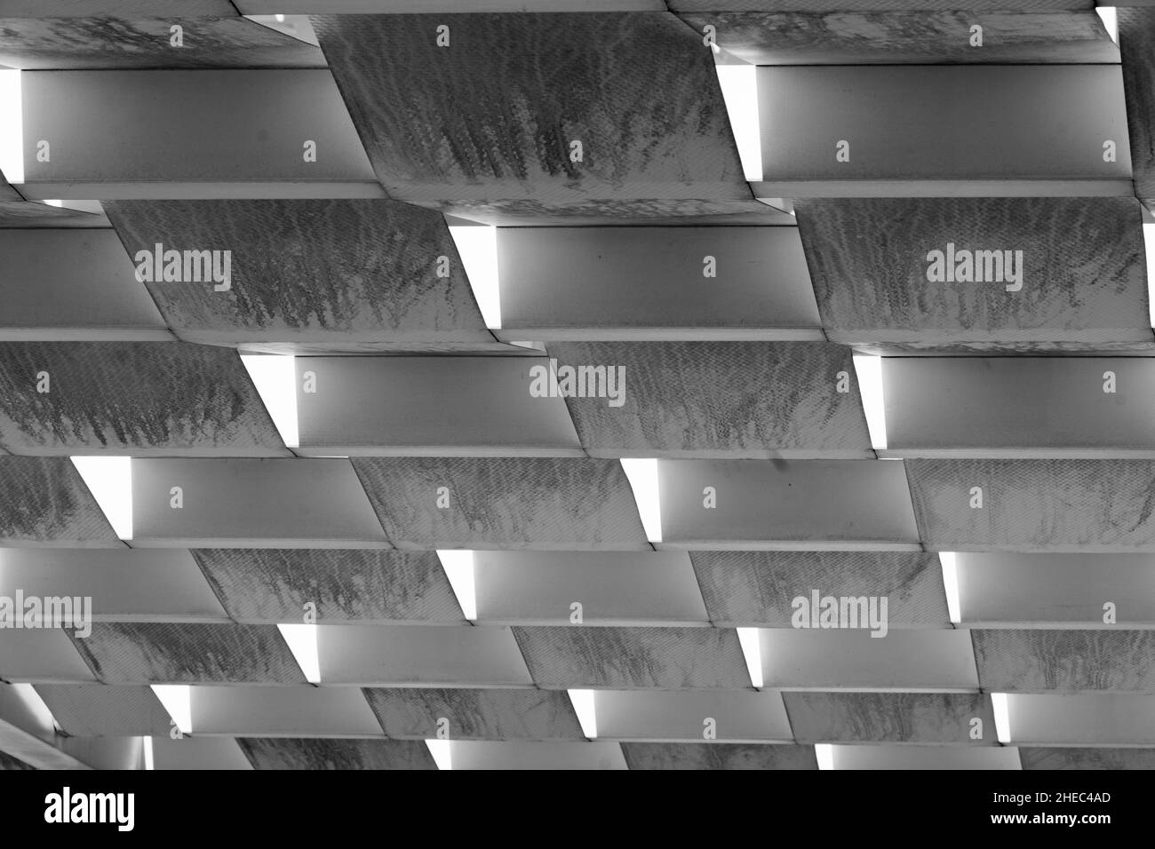 Textile ceiling design, abstract geometric shapes Stock Photo - Alamy