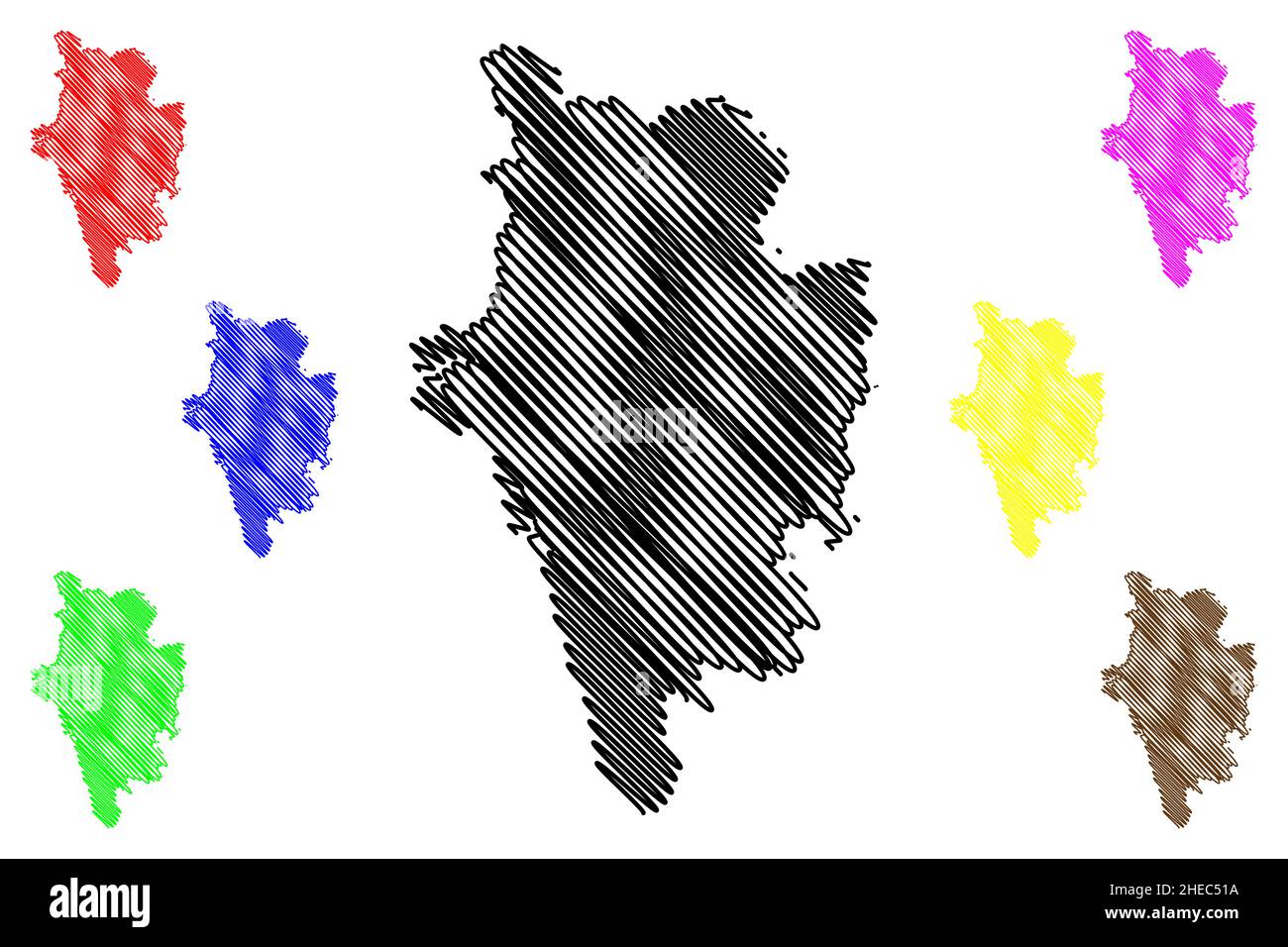 Uttara Kannada district (Karnataka State, Republic of India, Belgaum ...