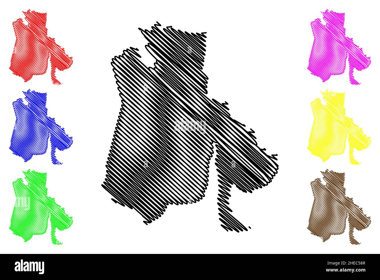 Unakoti district (Tripura State, Republic of India) map vector ...